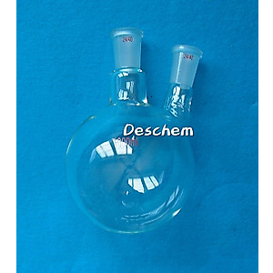 Deschem 1000ml,2-Neck,24/40,Round Bottom Flask,1L,Double Necks,Laboratory Boiling Bottle