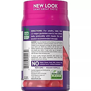 Nature's Truth Hair, Skin & Nails Gummies 2500 mcg Biotin Fruit Flavor - 80 ct, Pack of 2