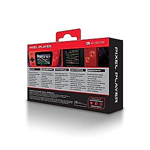 My Arcade Pixel Player Handheld Game Console: 300 Retro Style Games Plus 8 Data East Hits, Battery or Micro USB Powered, Color Display, AV Out Jack for TV, Speaker, Volume Control, Headphone Jack
