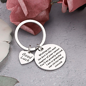 WSNANG New Job Gift Wishing You The Best in This Next Chapter of Your Career Keychain Good Luck Colleagues Goodbye Gift New Beginnings Gift (Wishing You KC)