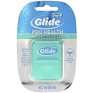 Glide PRO-Health Comfort Plus Dental Floss, Mint, 43.7-Yard Dispenser (Pack of 3)