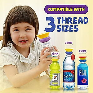MONEE Sippy Cup Cap 2.0. | Convert Store Bottles to Toddler Cups Instantly | Screw-on Cap for Instant 360 cups for Toddlers, Toddler Sippy Cups or Kids Sippy Cups.