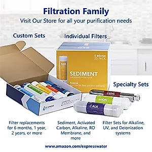 Express Water - FLTCAR0502C – 2 Pack Activated Carbon Block ACB Water Filter Replacement – 5 Micron, 10 inch Filter – Under Sink and Reverse Osmosis System
