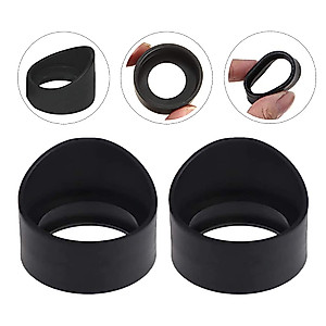 TEHAUX 2 pcs Soft Rubber Eyepiece Eye Shield 33mm Eye Guards Cups Eyepiece Covers for Binocular Microscope