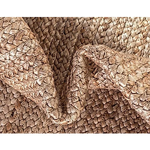 Unique Loom Braided Jute Collection Classic Quality Made Natural Hand Woven Area Rug (0' 9 x 2' 6 Stair Tread, Natural)