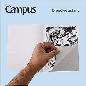 KOKUYO Campus Notebook, 9-3/4“ x 7-1/2”, College Ruled, 80 Sheets (160 pages), Bleed Resistant, Pack of 3 Colors - Pink, Blue, Lavender, Made in Japan (WSG-NO-308CG1×3)