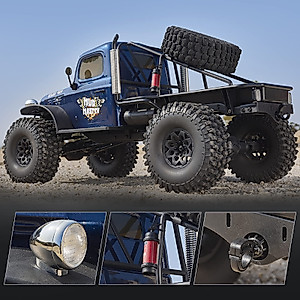 WOWRC RocHobby Atlas 1/10 RC Crawler, 2.4Ghz RC Rock Truck Off Road, RC Car Indoor&Outdoor 2 in 1, RC Rock Crawler 4x4 Hobby Grade for Adults Need to Complete with Battery, Yellow