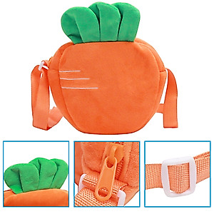 Van Caro Velvet Mini Carrot Purse, Women Cute Fruit Bag Crossbody Shoulder Bag