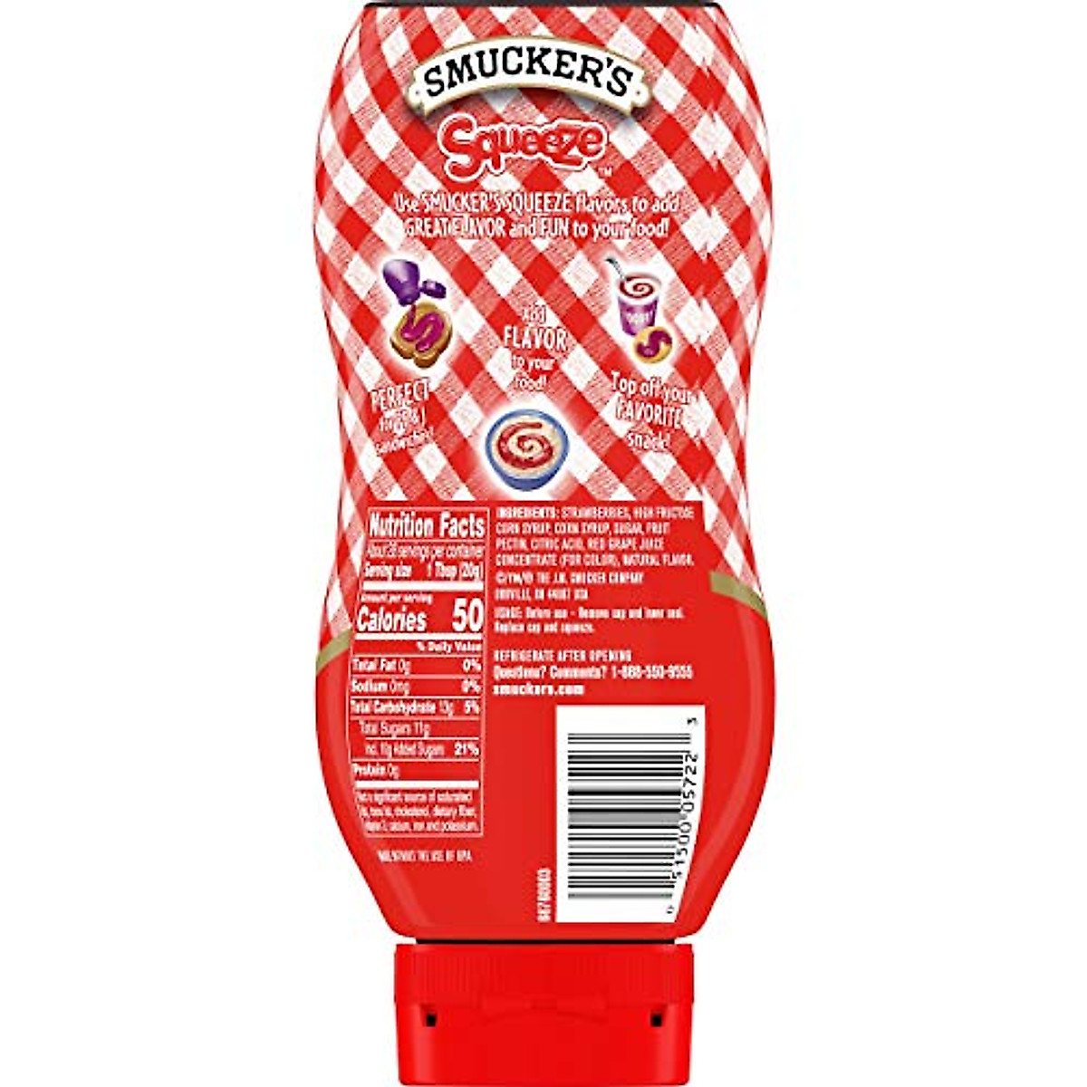Smucker's Squeeze Strawberry Fruit Spread, 19.17 Fl Oz