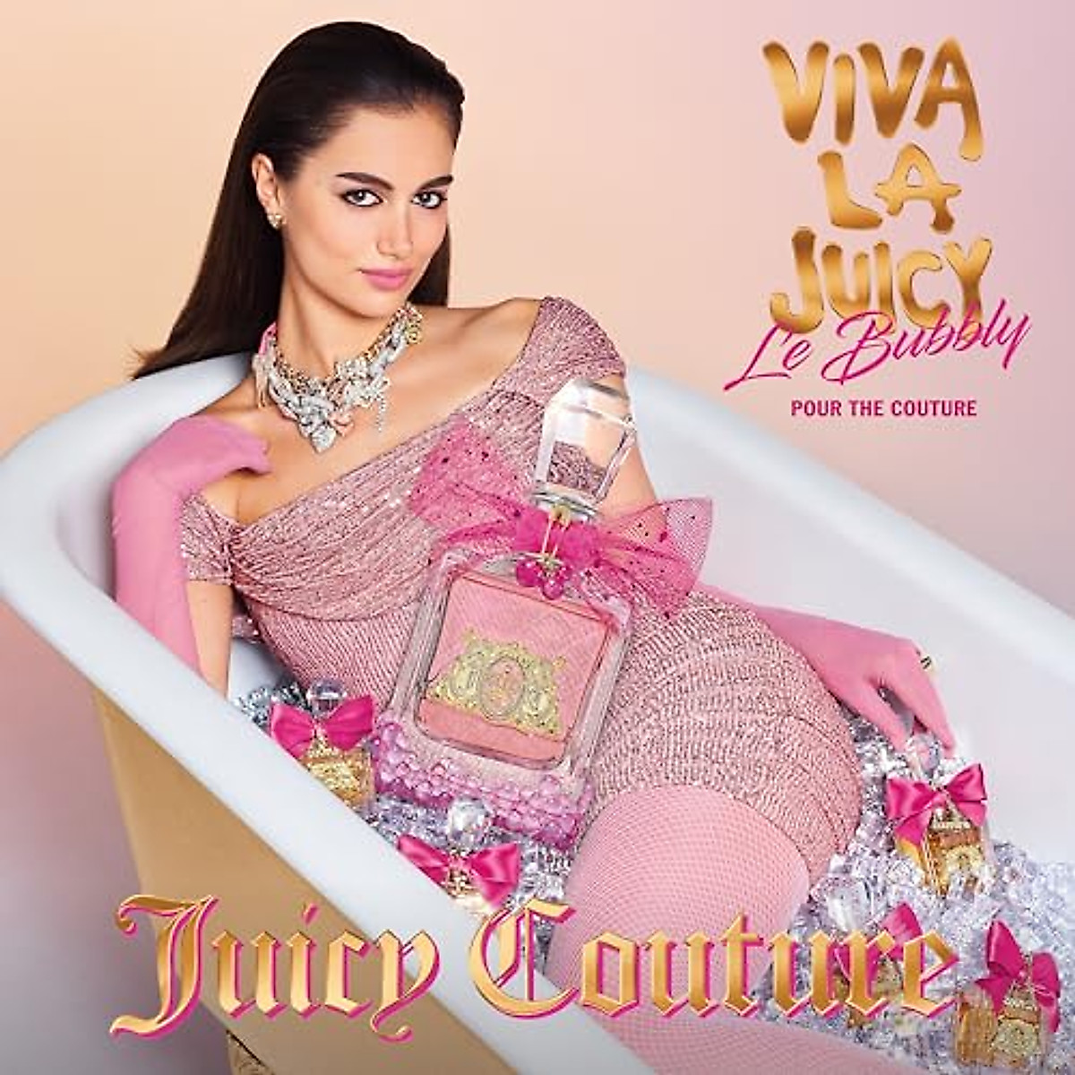 Juicy Couture Viva La Juicy Le Bubbly Eau De Parfum, Travel Size Luxury Women's Perfume with Notes of Champagne Inspired Pink Berries, Gardenia, Jasmine & Amber - Fruity & Sweet, EDP Spray, 0.33 Fl Oz