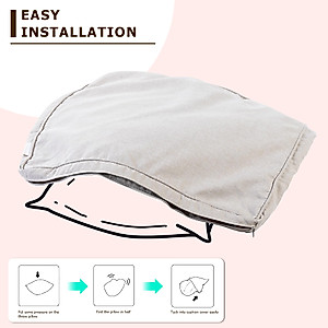 HOOOWOOO Outdoor Cushion Covers,Breathable Patio Cushion Covers Replacement,Cushions Slipcovers with Zipper for Outdoor Outside Patio Furniture Sofa Couch Ottoman Seat Back Pillow,8 PCS Beige