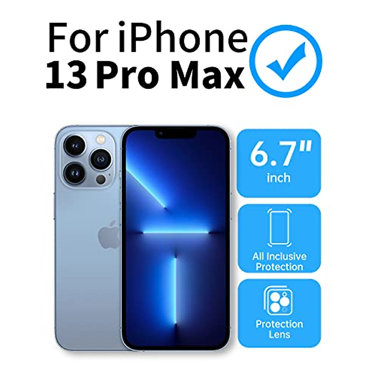 Kakalux [for iPhone 13ProMax Phone case,Magnetic case for The iPhone 13ProMax is magsafe Compatible,Slim and Offers Military Grade Drop Protection for The iPhone 13ProMax (6.7'')- Blue.