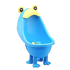 Toyvian Children Boys Potty Toilet Training Urinal with Suction Cup Bathroom Accessories (Blue)