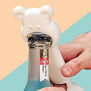 4 in 1 Multi Function Can Opener Bottle, Cute bear Opener for Elderly, Bar Tool Accessories for Jelly Jars, Wine, Beer and Othe（4pcs）