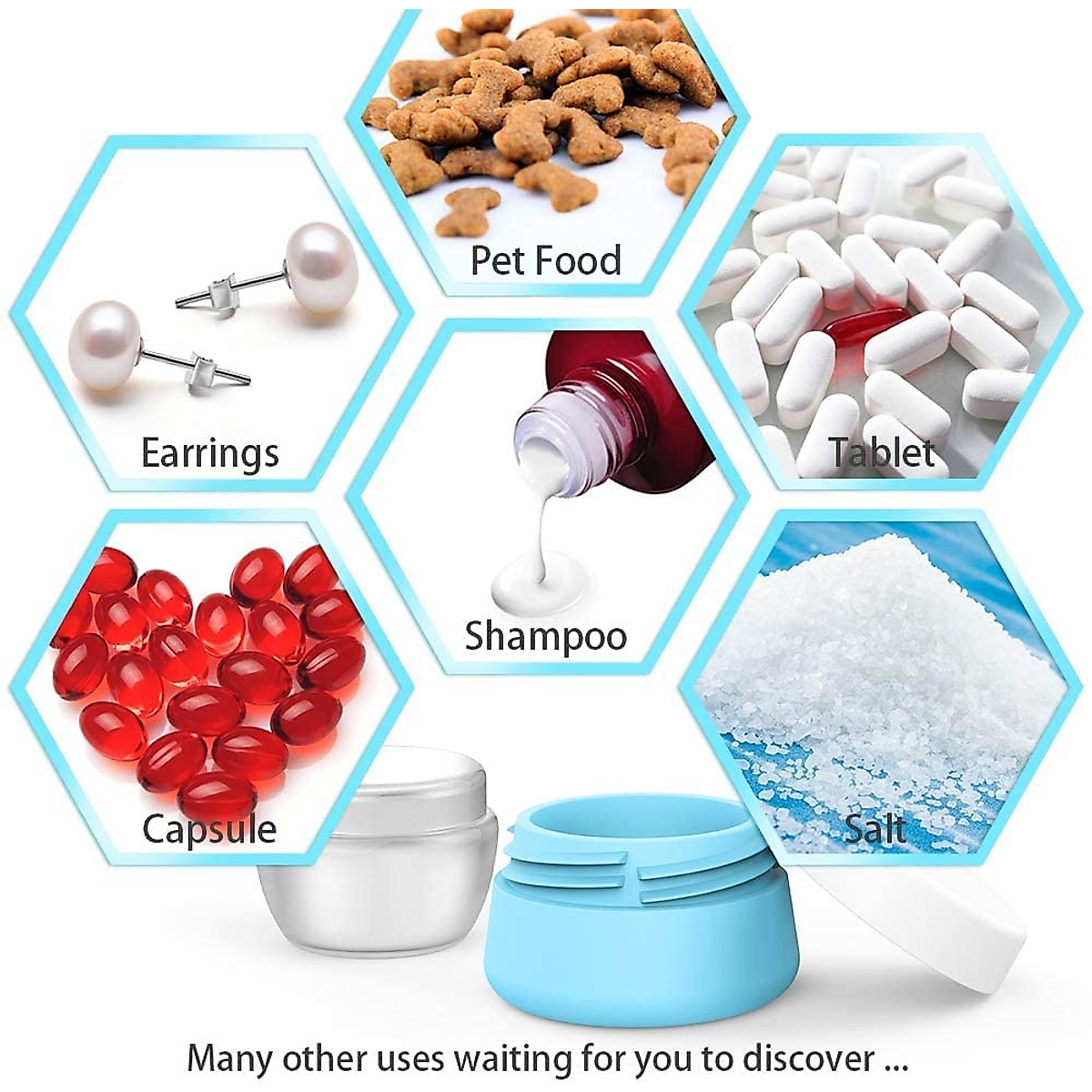 6 Pack Travel Containers for Toiletries, Leakproof Silicone & PP Cream Travel Jars,0.67oz Travel Size Containers with Hard Sealed Lids for Face Hand Body Cream (6 Pieces)