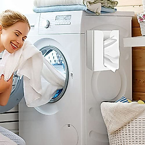 Dryer Sheets Dispenser Magnetic Dryer Sheet Holder and Storage Glove Box Holder Dispenser for Laundry Room Softener Sheets Keep Laundry Sheets Attaches to Dryer Washer Cabinet(White)