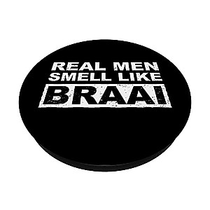 Braai Men Funny South Africa Family BBQ PopSockets PopGrip: Swappable Grip for Phones & Tablets