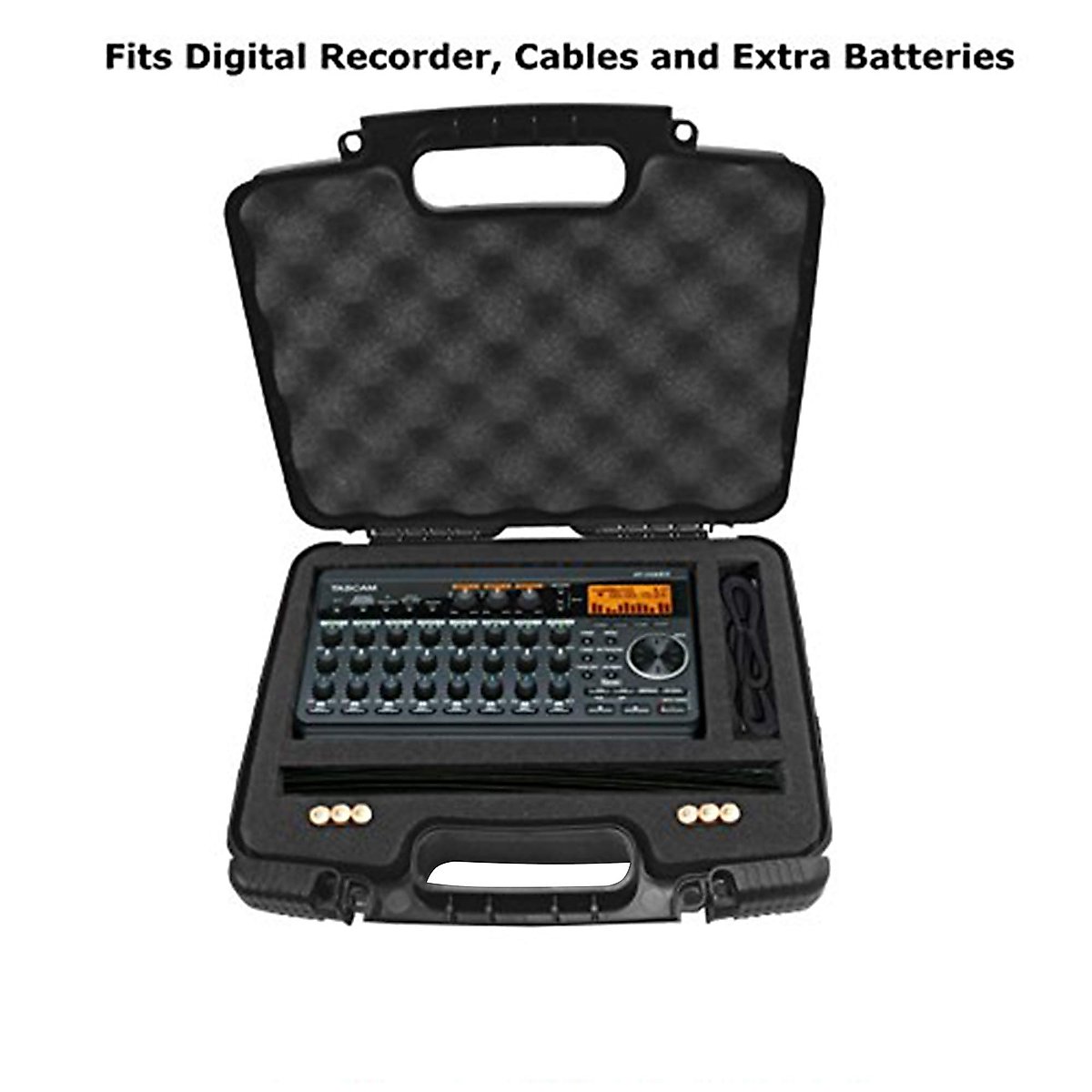 CASEMATIX Customizable Recorder Hard Case Compatible with Tascam DP-008EX, MiNiSTUDIO Creator US-42B USB Audio Interface, US-42, DP-006 Digital Pocket Studio Multi Track Recorders - Case Only