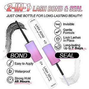 DIY Lash Extension Kit Lash Clusters Kit Fluffy Wispy Cluster Lashes Like Eyelash Extensions Lash Bond and Seal Strong Hold 12-16MM by ALICE
