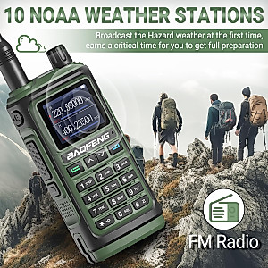 BAOFENG UV-17R Ham Radio Upgrade of baofeng UV-5R Long Range Two Way Radio Dual Band Walkie Talkie for Adults 2 Way Radio with 999 Channels USB Charger Earpiece Flashlight Battery(2 Pack)