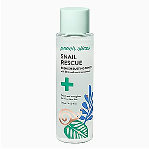 Peach Slices | Snail Rescue Blemish Busting Toner | 95% Snail Mucin | Pore Cleaner | Hydrates & Balances | Korean Skin Care | CICA | Hyaluronic Acid | Non-Comedogenic | Cruelty-Free | 4.05 oz