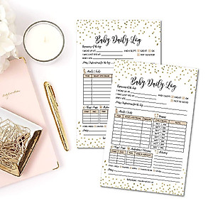 Nanny Newborn Baby or Toddler Log Tracker, Daily Schedule Feeding Food Sleep Naps Activity Diaper Change Monitor Notes for Daycare, Babysitter, Caregiver, Infants and Babies, 50 Sheet Pad