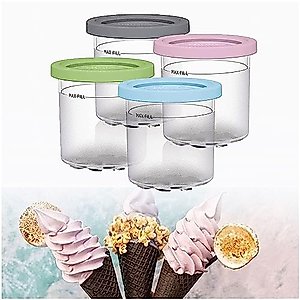 Creami Deluxe Pints, for Ninja Creami Pints with Lids, Creami Containers Bpa-Free,Dishwasher Safe for NC301 NC300 NC299AM Series Ice Cream Maker