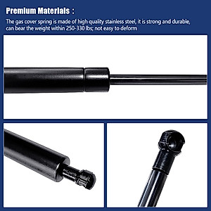 28Inch 300Lb Gas Struts Spring Shock Fit for Heavy-Duty Sled Trailer Tonneau Cover Trap Door Murphy Bed Truck Cover 1335N Gas Strut Shocks Lift Support Replace SF280M300 2Pcs