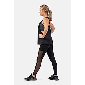 NEBBIA Sleeveless Loose Cross Back Feeling Good Tank Top 419 Black