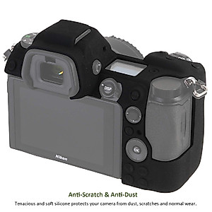Easy Hood Camera Case Compatible with Nikon Z6 Z7 Z6 II Z7 II Digital Camera, Anti-Scratch Soft Silicone Rubber Housing Case Shell Protective Camera Cover Skin Protector (Black)