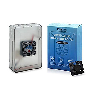 LoveRPi Active Cooling Media Center PC Case with Fan for Raspberry Pi 3, Libre Computer Board, ASUS Tinker Board (Translucent)