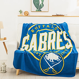 Northwest NHL Buffalo Sabres Unisex-Adult Fleece Throw Blanket, 50" x 60", Campaign