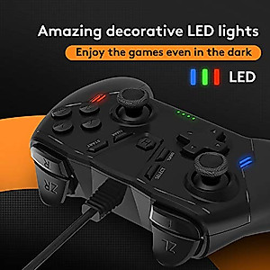 Uberwith Wired PC Game Controller, Joystick Gamepad Controller for PC Game Controller Compatible With Steam, PS3, Windows 10/8/7 PC, Laptop, TV Box, Android Mobile Phones