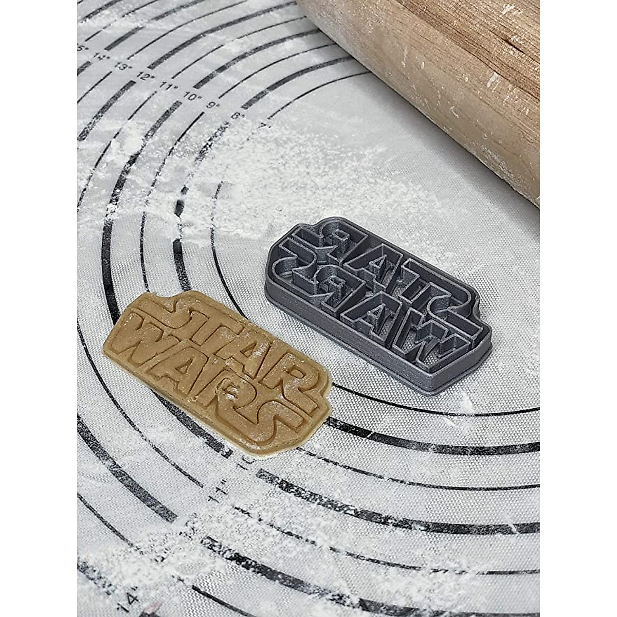 Galaxy Wars Logo Cookie Cutter & Mold (XL Size, 2”x4.1” Inch-Scale) Produced by 3D Kitchen Art