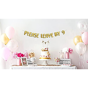 Sarcastic Gold Glitter Banner - Funny Birthday Housewarming Party Decorations for 21st 30th 40th 50th 60th - Retirement Party Supplies