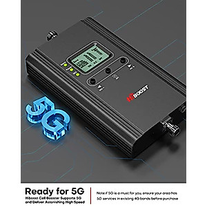 Hiboost Cell Phone Signal Booster for Home and Office, 4,000 sq ft, Boost 5G 4G LTE Data for Verizon AT&T and All U.S. Carriers, FCC Approved
