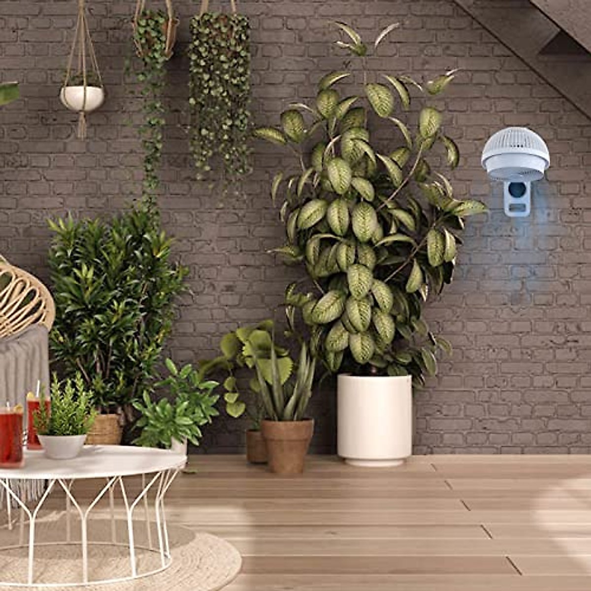 Heal Smart 7 inch Wall Mount Fan, 3 Speeds & 3 Modes, 15 Hours Timer, 60° Oscillating Circulating Fan, with Remote Control, Air Circulation Fan for Indoor Use, White
