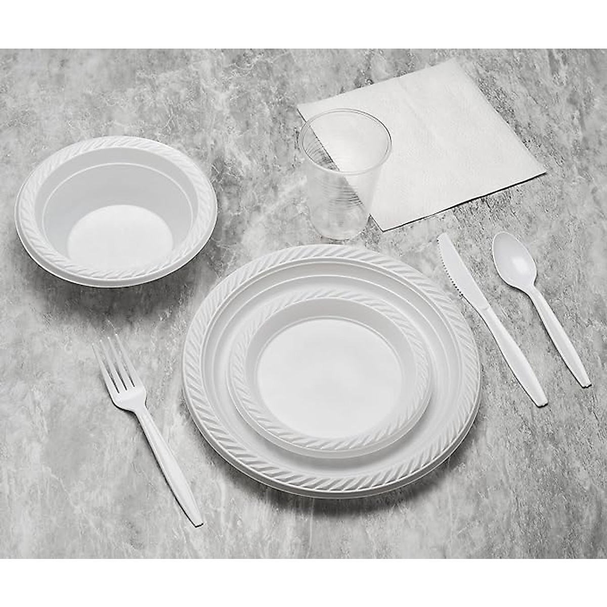 BaydenB Durable and Convenient Plastic Disposable Bowls for Parties and Events (12 Oz Bowls, 100 Pcs)