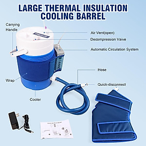 Koozam Cryo Cuff Knee Cooler Cold Therapy Ice Machine for Knee System | Cryotherapy Cuff Machine Combines Compression with Cold Therapy | Essential for After Knee Surgery, Rehab & Sports Injuries