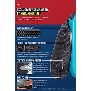 HOTLINEGAMES 2.0 Plus Controller Grip Compatible With Nintendo Switch Joy-Con Grips Tape, Anti-Slip, Sweat-Absorbent, Easy to Apply (Handle Grips+Buttons+Triggers (12PCS))