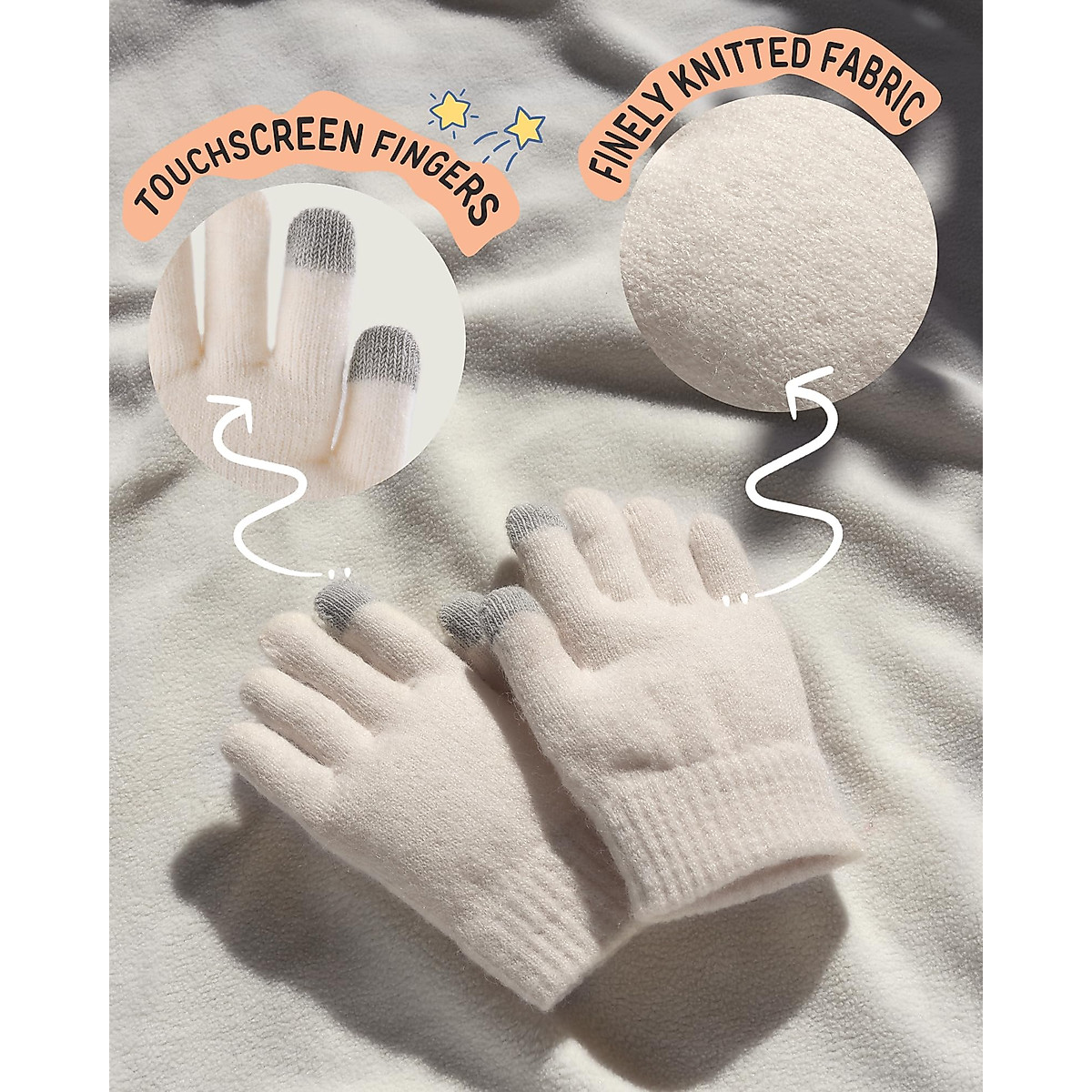 Toddler Beanie and Gloves for Boys Girls Kids Winter Hats and Gloves Set Baby Knit Beanies