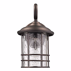 MICSIU Outdoor Wall Lantern 1-Light 2 Pack Exterior Wall Sconce Lamp Porch Light Fixture Waterproof with Clear Seedy Glass,Oil Rubbed Bronze for Entryway, House, Patio,Garage,Doorway