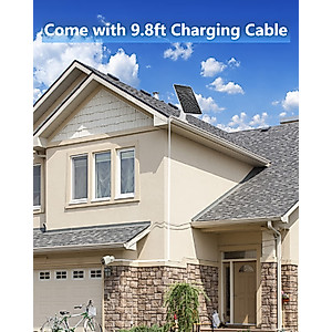 Solar Panel for Security Camera, 5V 4W Solar Panels Charger Compatible with Eufycam 2C/2C Pro/2/2 Pro/E20/E40/E, Micro USB & Type-C Port, IP65 Waterproof, 9.8ft Charging Cable & Wall Mount, 2 Pack