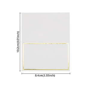 Dohia Place Cards Small Tent Cards with Gold Foil Border Paper Name Place Cards for Table Setting for Weddings Banquets Birthday Events Dinner Parties Cards D1-XWZK