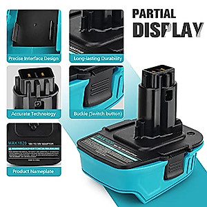 Battery Adapter for Makita DCA1820 18V Compatible with Makita Lithium Battery to DeWalt CA1820 18V DC9180 DC9096 Tool Use
