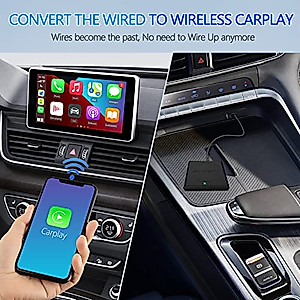 2023 Upgrade Wireless CarPlay Adapter for Factory Wired CarPlay, Apple Wireless CarPlay Dongle Converts Wired to Wireless,Plug & Play Magic Box Carplay Easy Use Fit for Cars from 2015 & iPhone iOS 10+