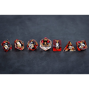 3DEGOS Horror Boogeyman of Evil DND Dice Set for Dungeons and Dragons Gifts, D&D, D and D, Pathfinder, Accessories, D20, Polyhedral, Resin Dice, Metal, Dice Tray, Tower, Bag, Box