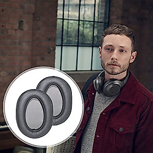 WH-H900N Replacement Ear Pads Protein PU Leather Ear Cushion Compatible with Sony WH-H900N and MDR-100ABN Headphones (Dark Grey)