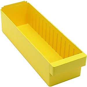 Quantum Storage Systems QED602YL Super Tuff Euro Drawers, 17-5/8" L x 5-9/16" W x 4-5/8" H, Yellow (Pack of 24)