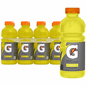 Gatorade Thirst Quencher Natural, Lemon Lime Sports Drink, 20 Fl Oz Bottles, 8 Pack